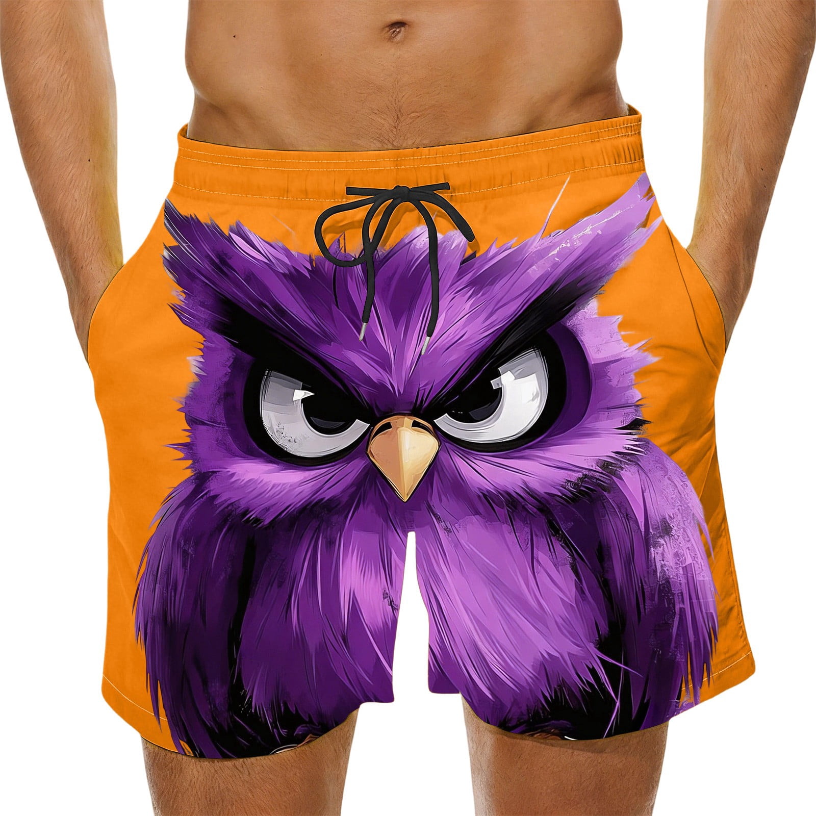 Daiosportswear Men's Summer Casual Novelty Print Board Shorts with ...