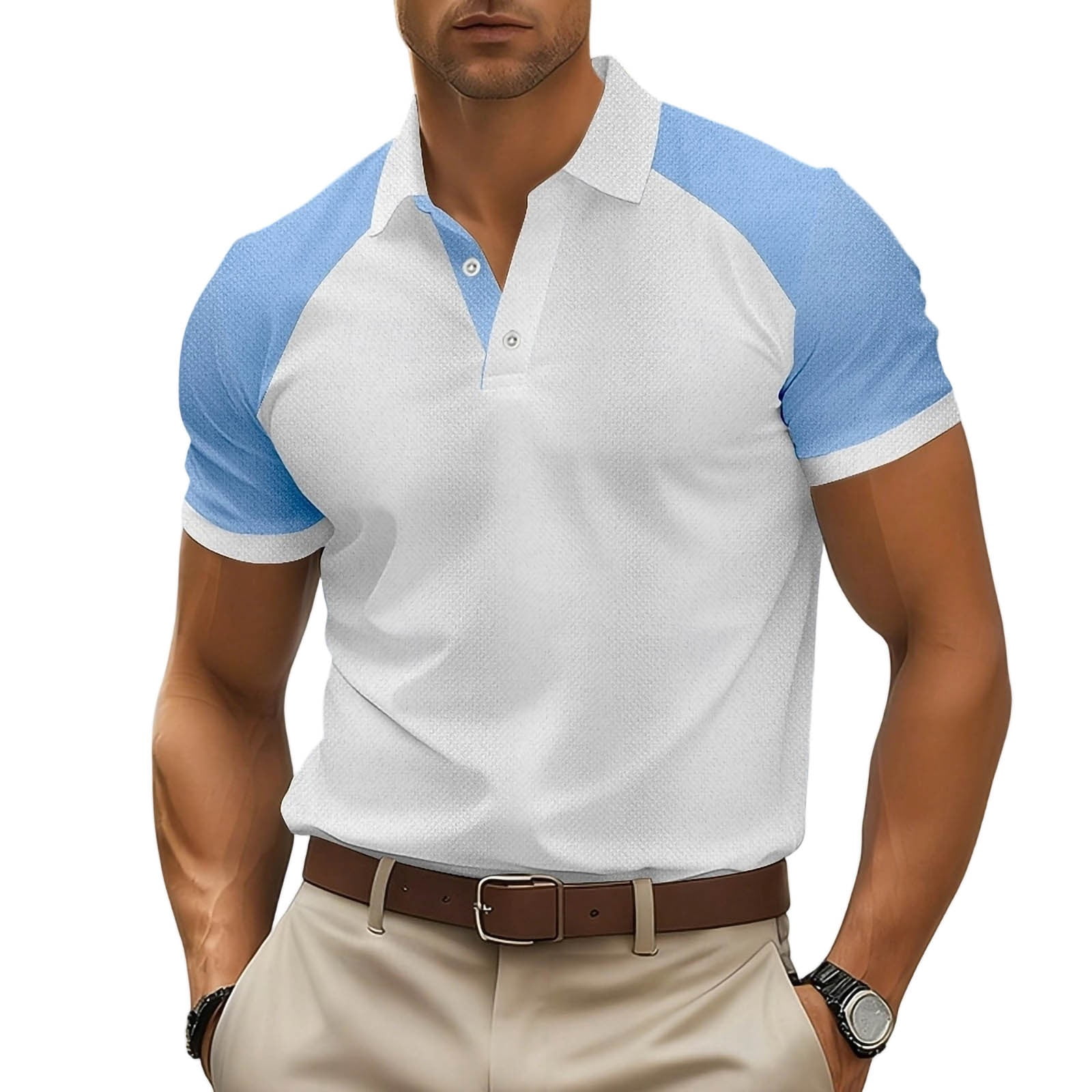 Daiosportswear Mens Short Sleeve Cotton Blend Pique Polo Shirts Color ...