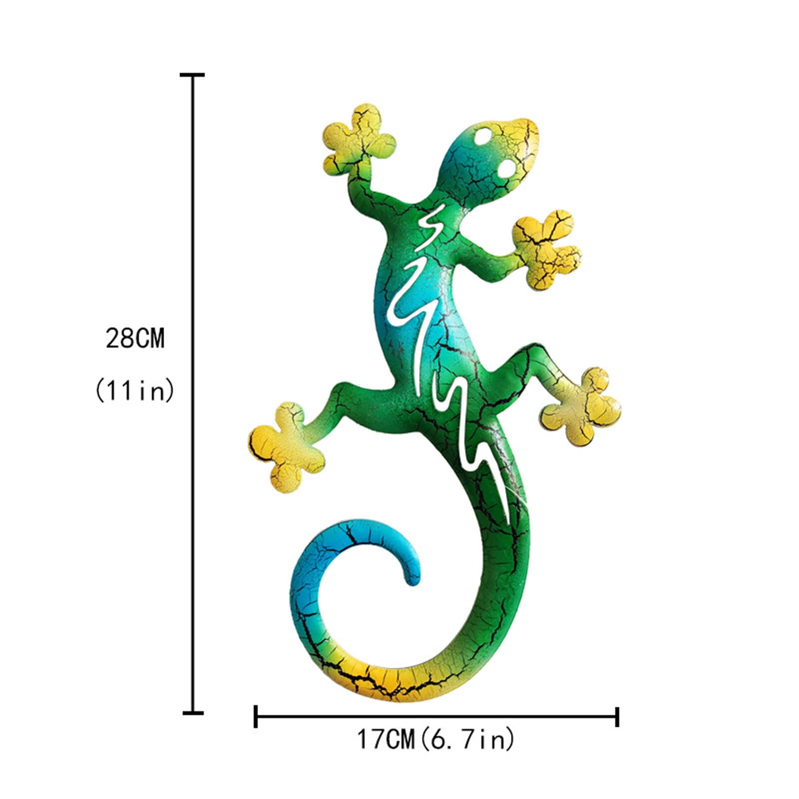 Daiosportswear Metal Gecko Wall Art,Metal Lizard Outdoor Decor Hanging ...