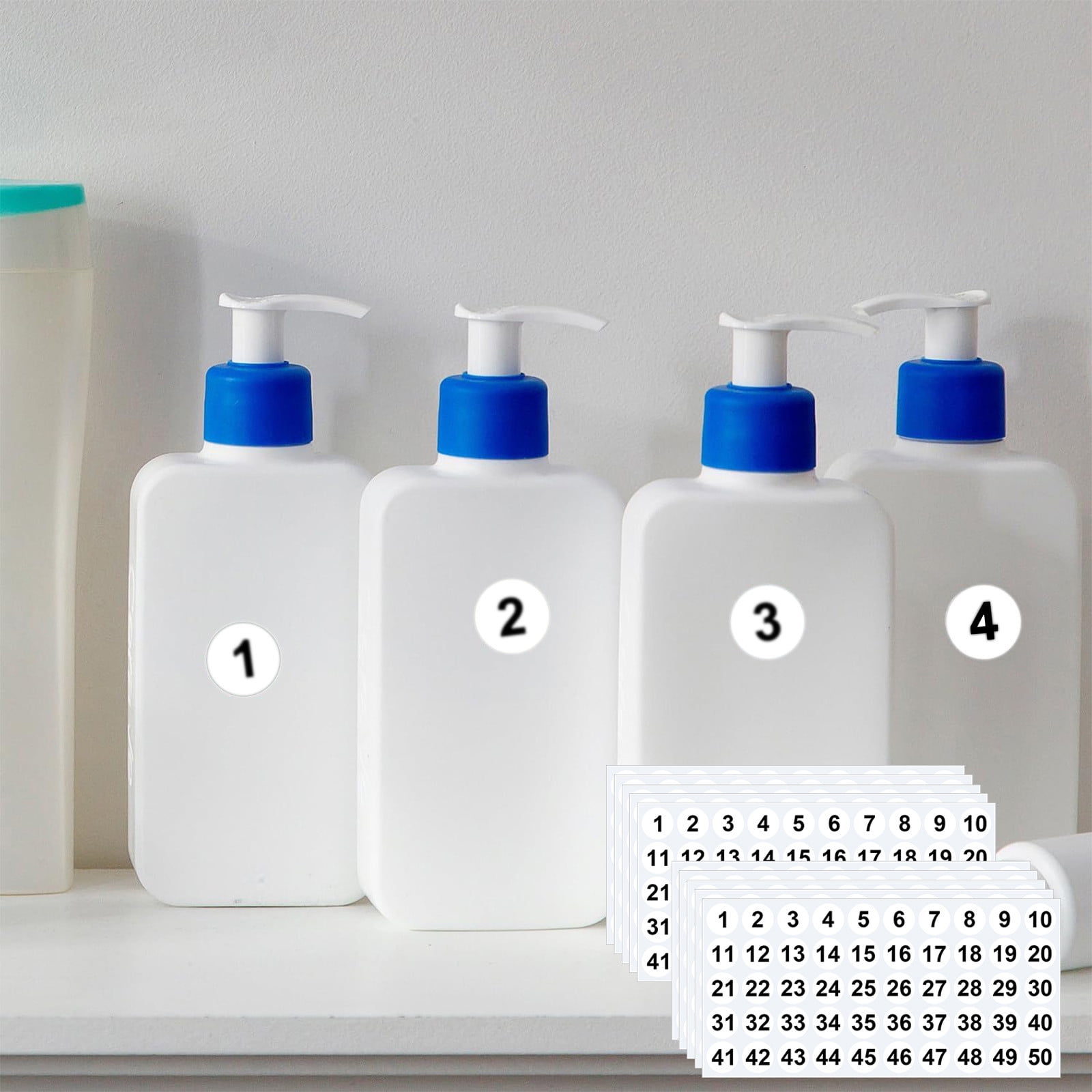 Daiosportswear Number Stickers,Combination Stickers,10 Sheets,1-50 ...