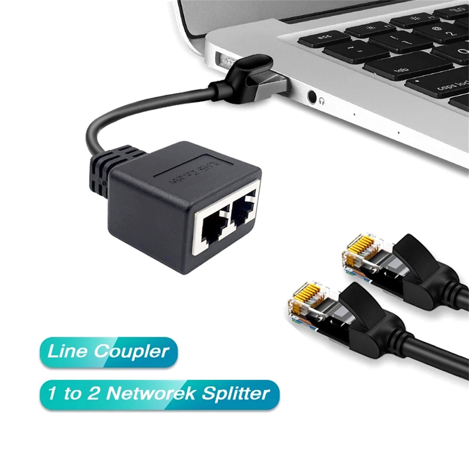 Daiosportswear RJ45 1 Male To 2 Female Socket Port Network Cord High ...