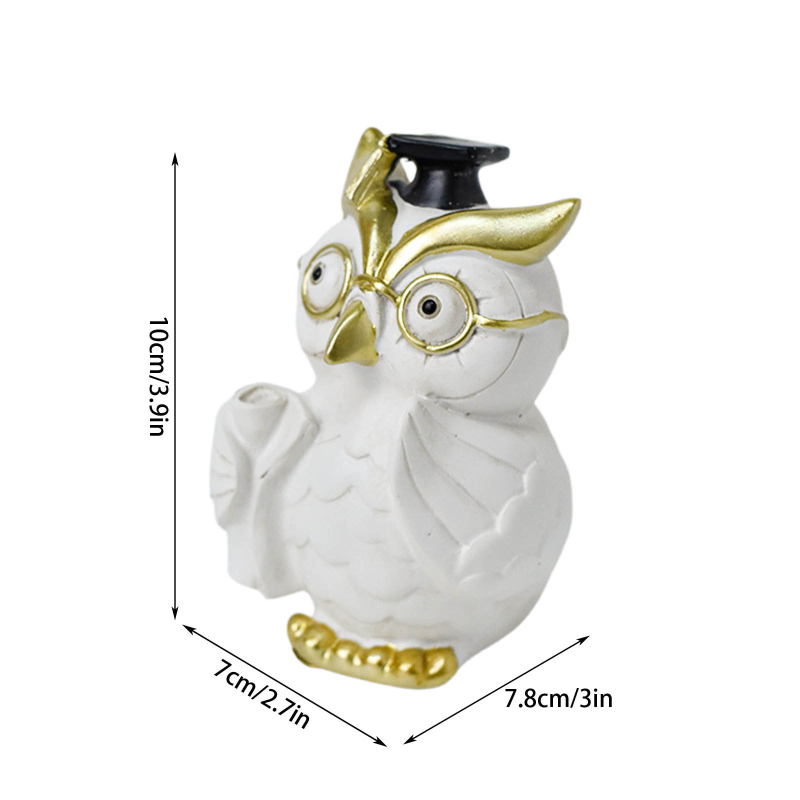 Daiosportswear Resin Owl Statue Desk Figure Desktop Gifts Bird ...
