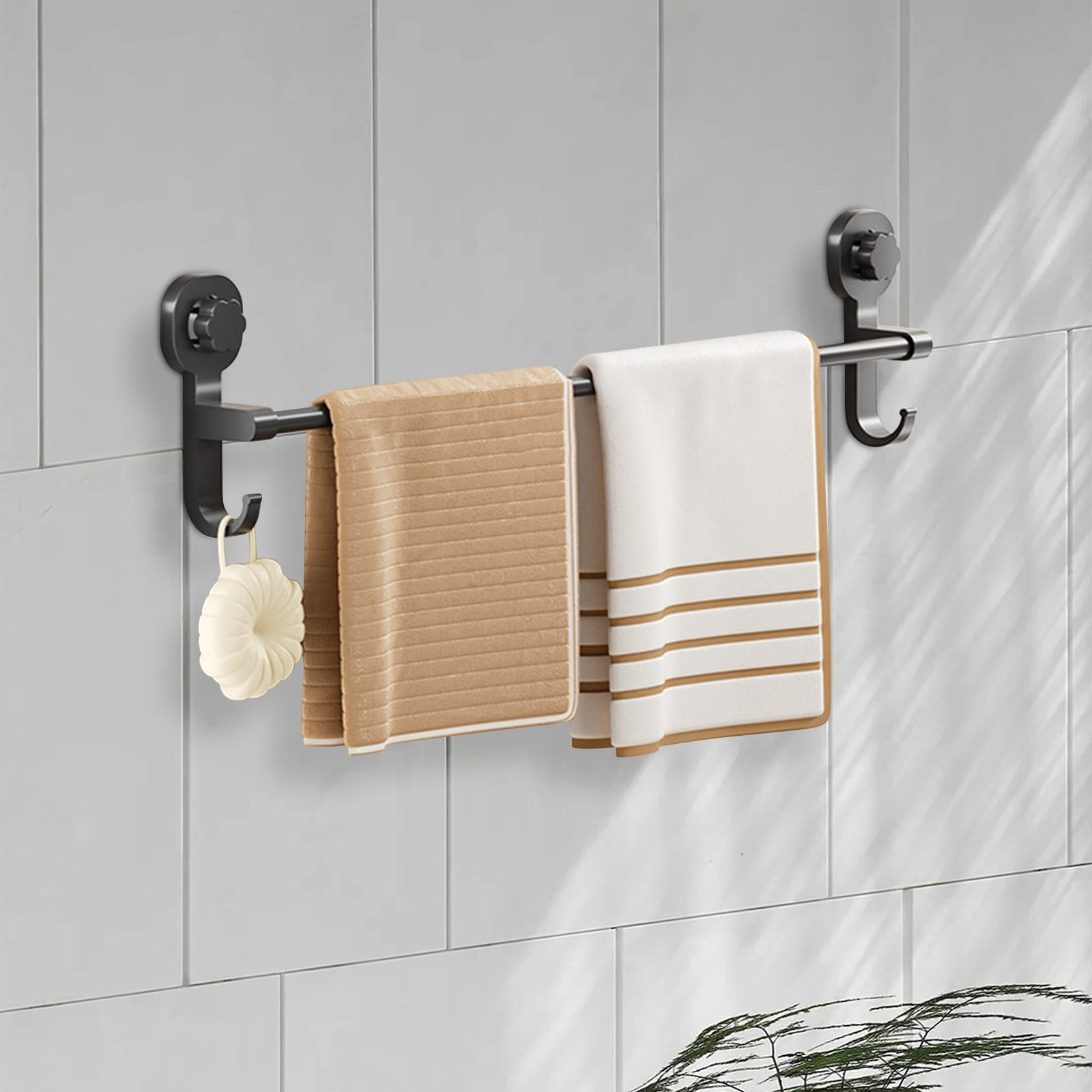 Daiosportswear Suction Towel Rack,No Drill Wall Mounted,Strong Suction ...