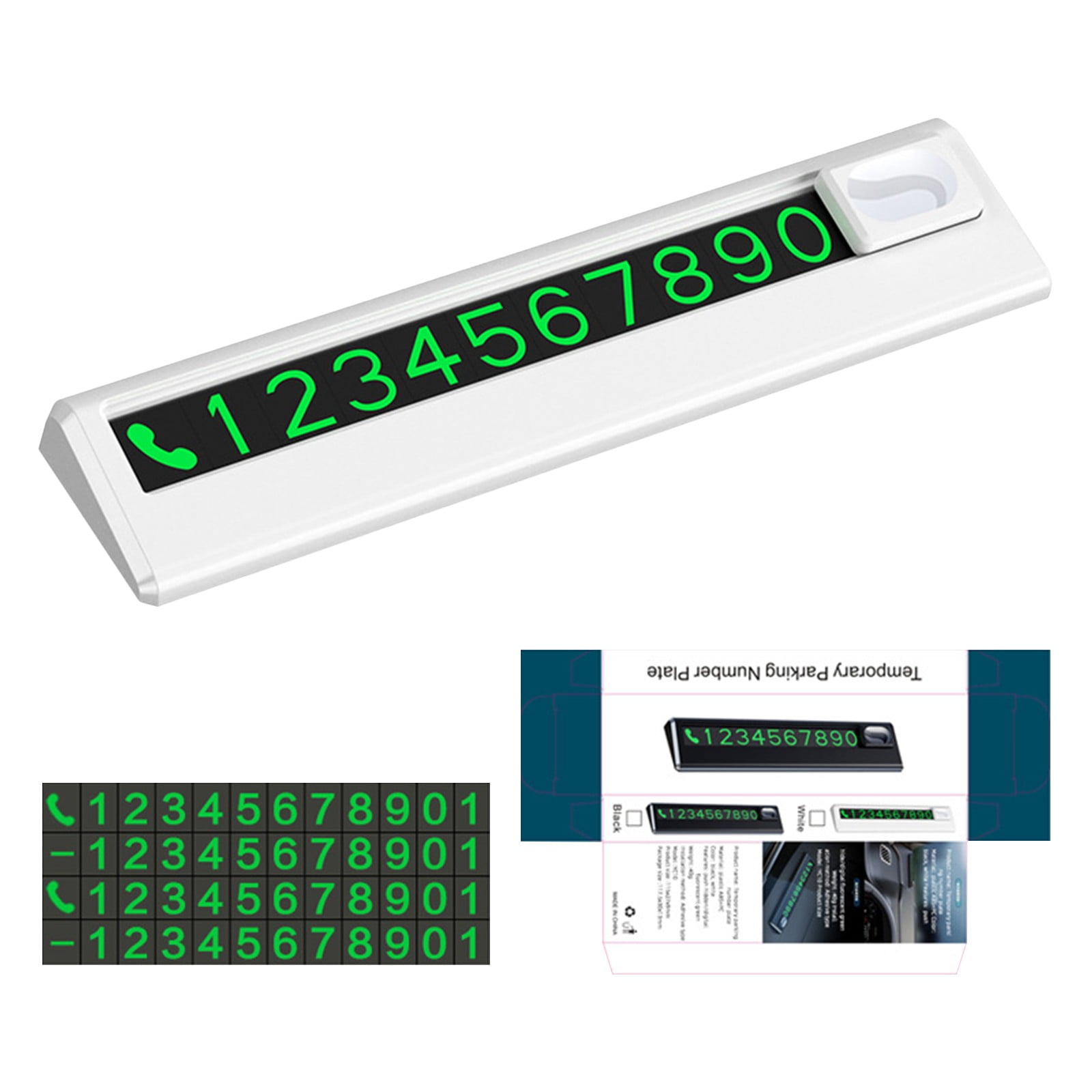 Daiosportswear Temporary Parking Sign Hidden Parking Number Sign Car ...