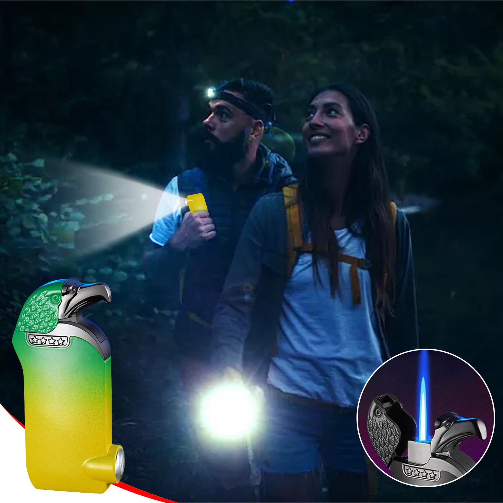 Daiosportswear Vintage Embossed Eagle Lighter with Light, Refillable ...