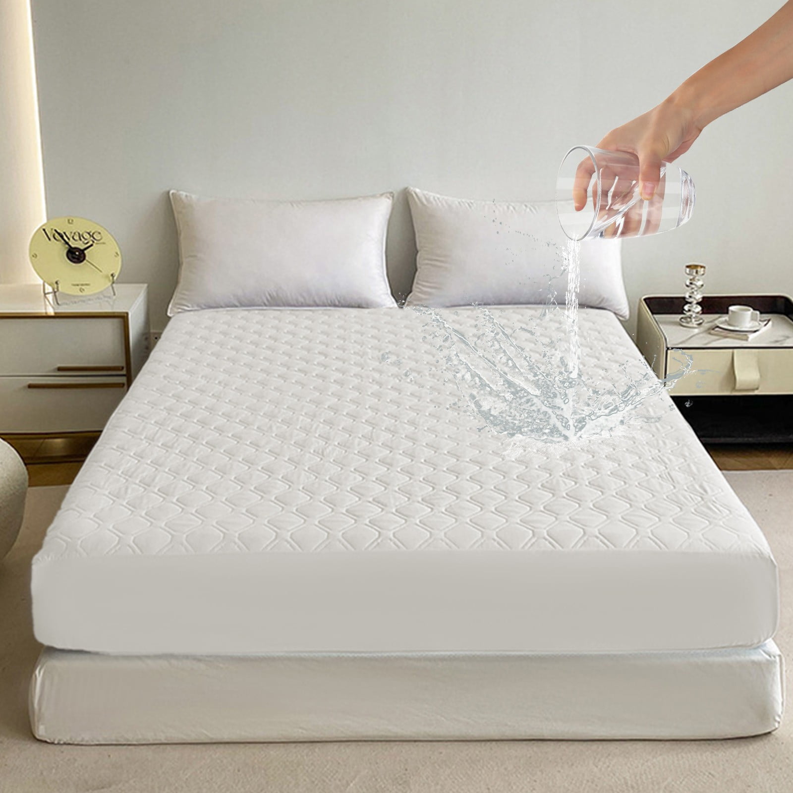 Daiosportswear Waterproof Mattress Protector,Stretchable Fitted Sheet ...