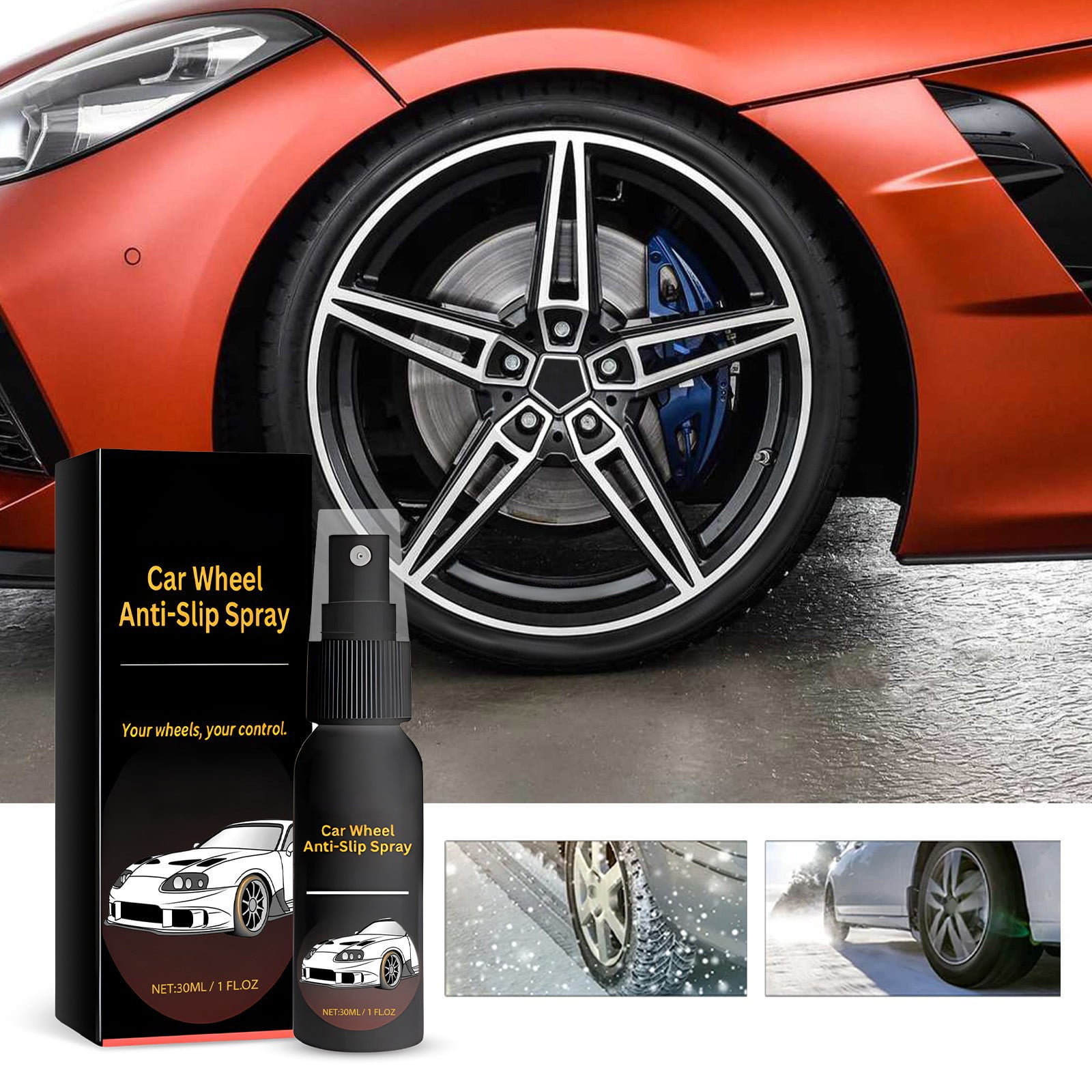 Daiosportswear Wheel withstand Slip Spray 30ml Car Hub Cleaning and ...