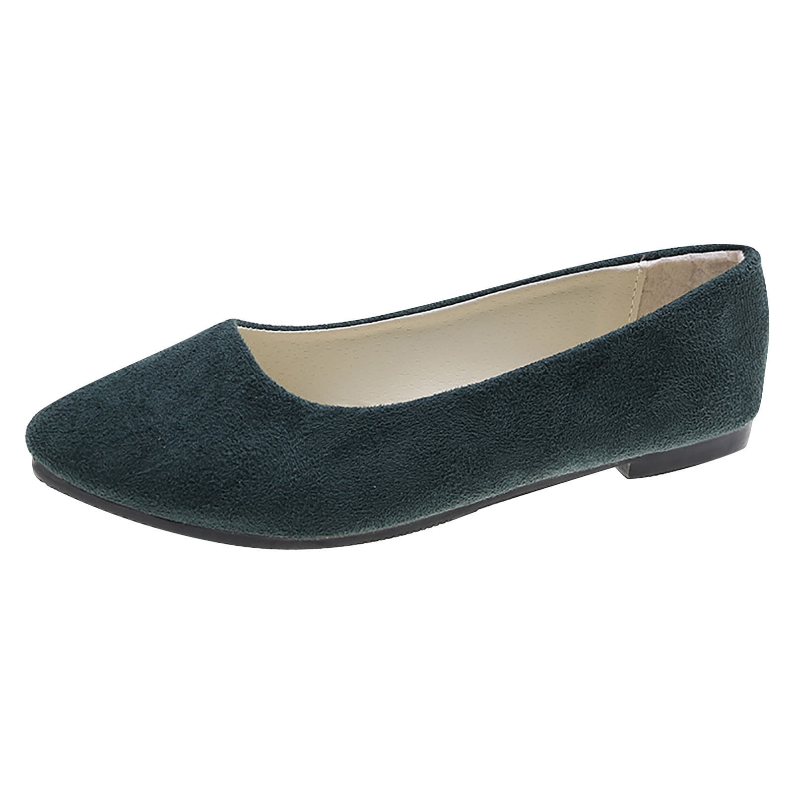 Daiosportswear Woman Round Toe Flats Flock Mocasines Ballerina Church ...