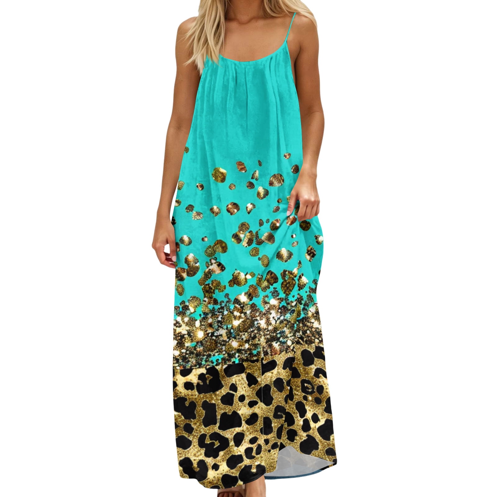 Daiosportswear Women'S Backless Spaghetti Strap Maxi Dress – Adjustable ...