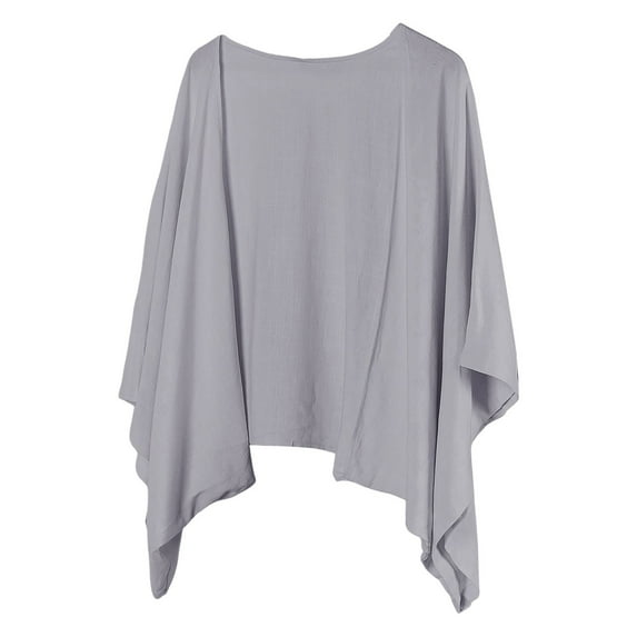 Daiosportswear Women'S Solid Chiffon Kimono Loose Casual Open Front ...