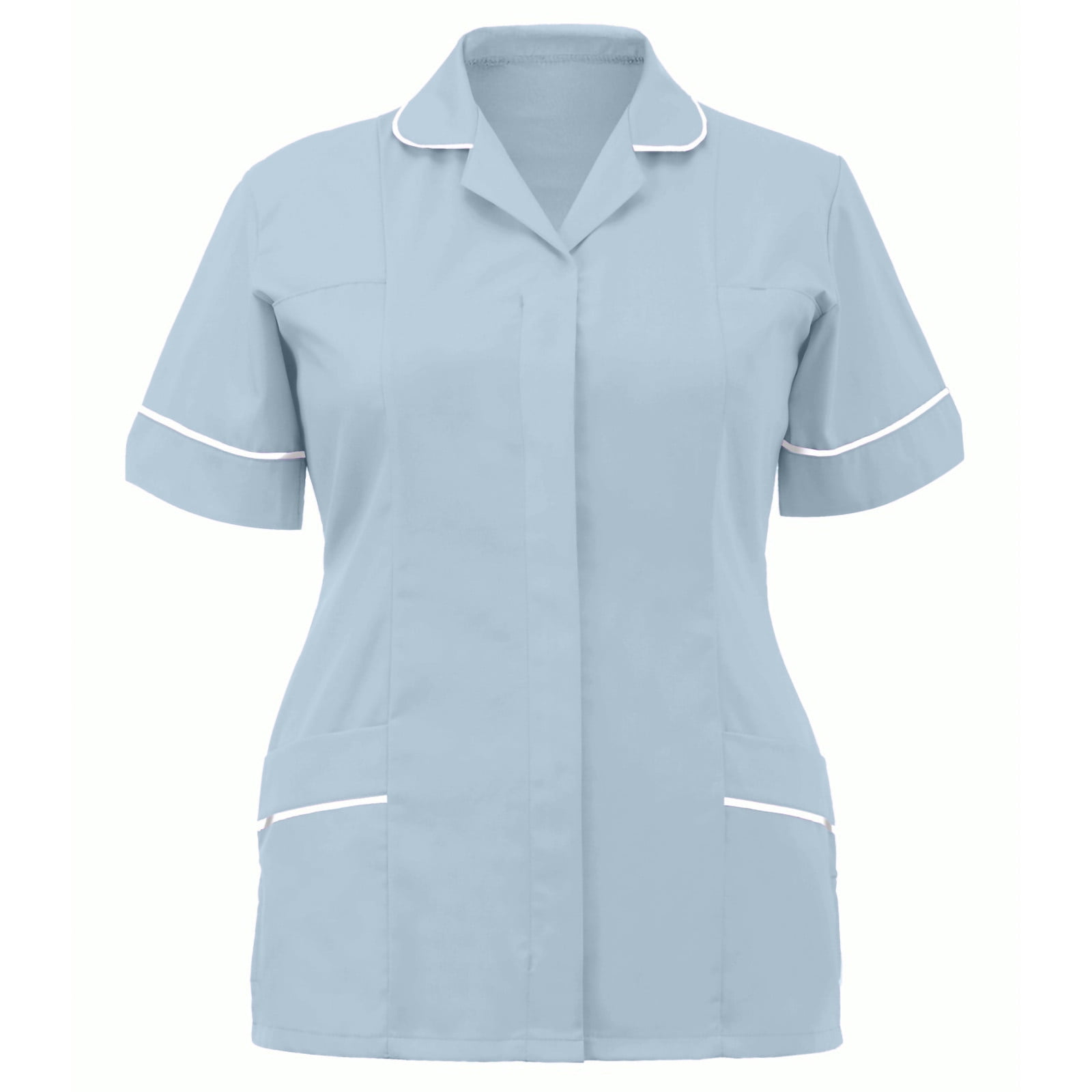 Daiosportswear Womens Scrub Tops V Neck solid color Short Sleeve Shirts ...