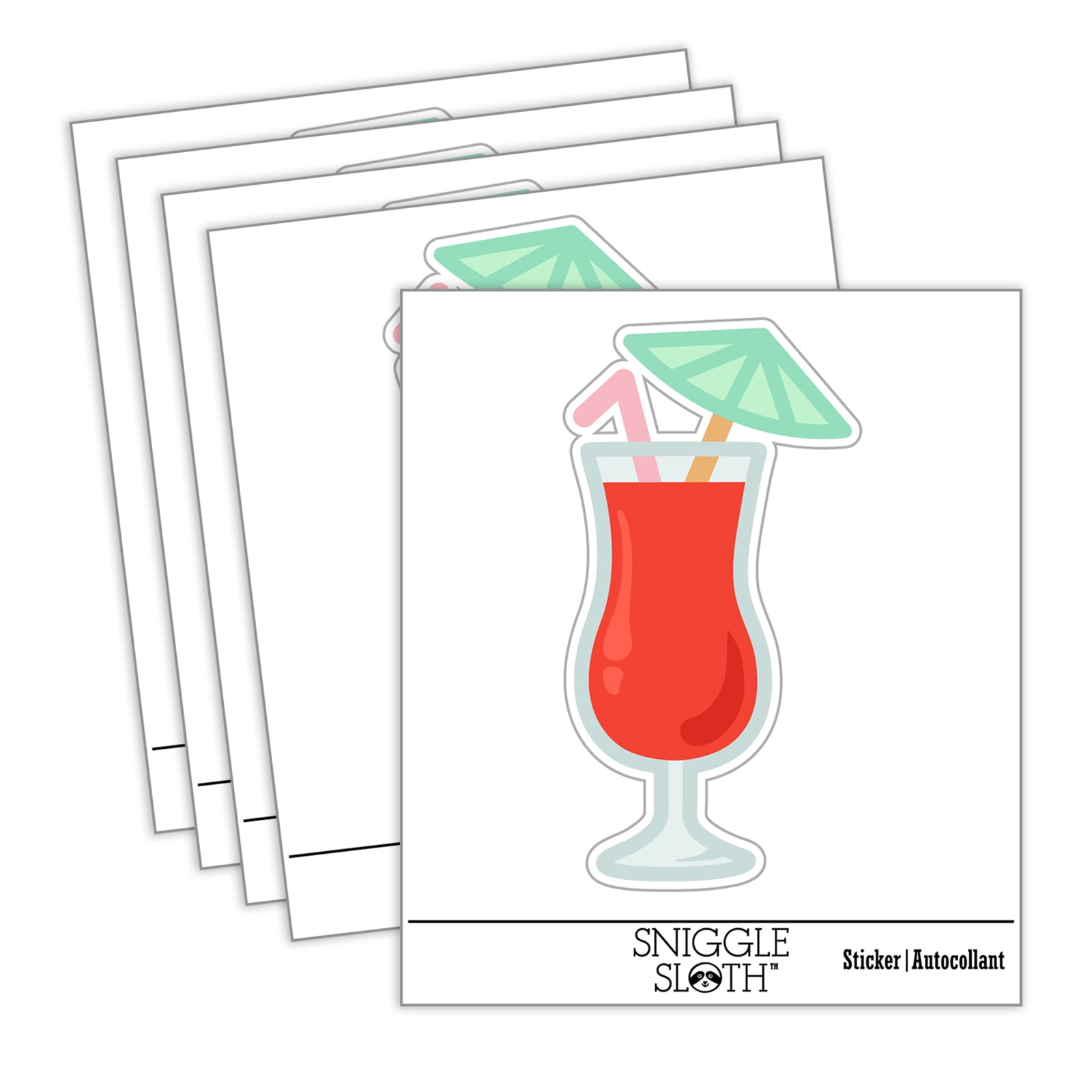 Daiquiri Cocktail Umbrella Drink Car Window Bumper Water Bottle Phone ...