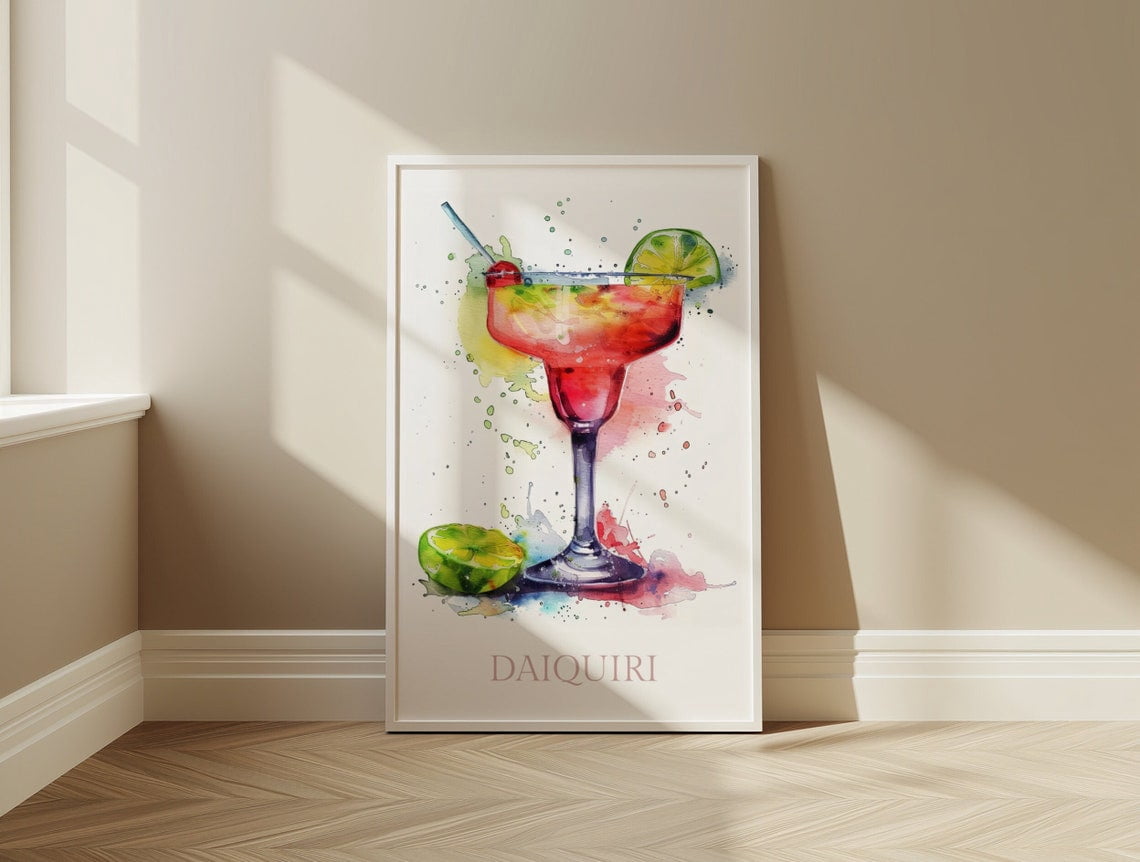 Daiquiri Wall Home Decor Cocktail Poster Poster, Unframed Size 8x12 ...