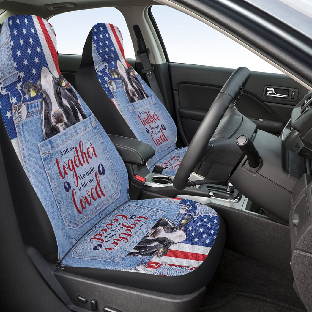 Dairy Cattle And So Together Seat Covers Cars, Car Truck SUV 2 Piec ...