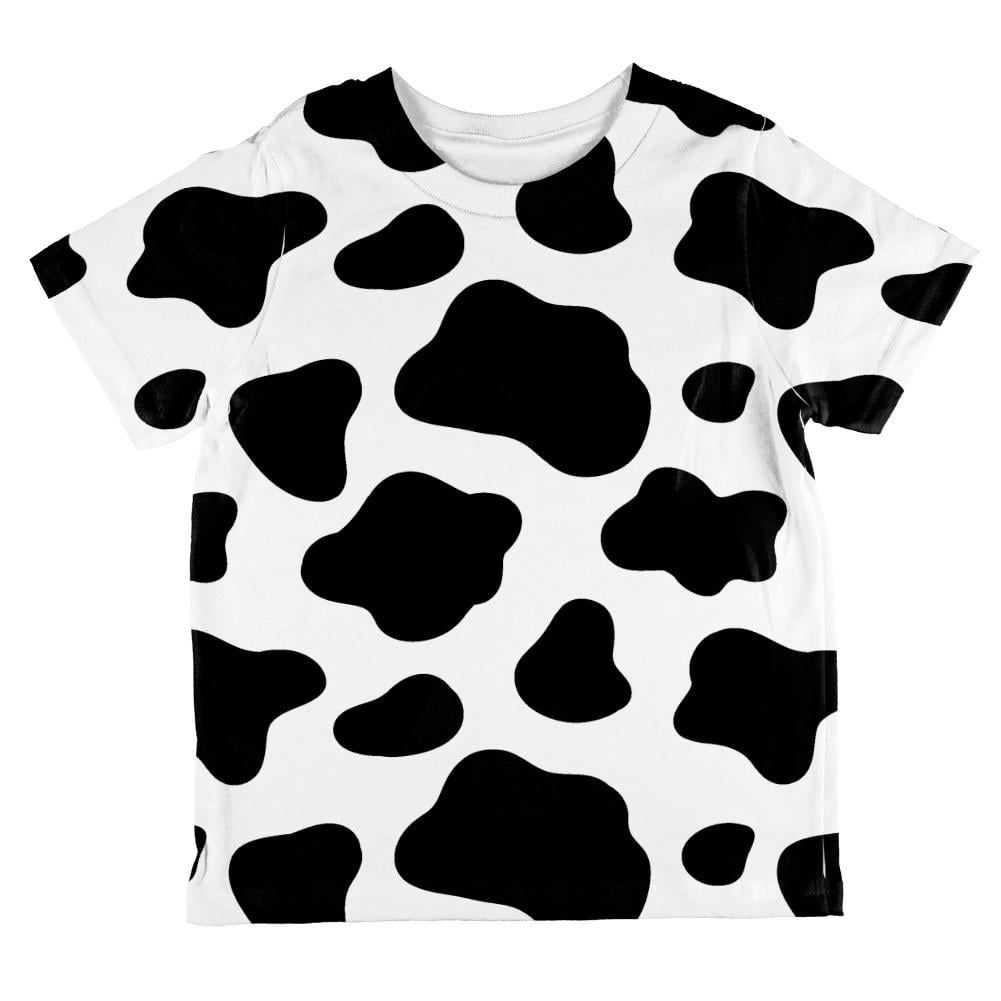 Dairy Cow Pattern Printed Clothes for Toddlers, Farm Theme Polyester T ...