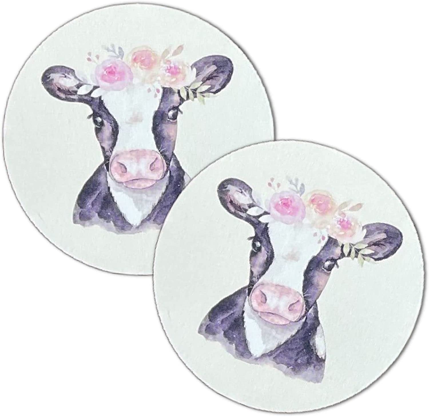 Dairy Cow with Floral Crown Cardstock Cutouts for Freshies 12 Pack 2.5 ...