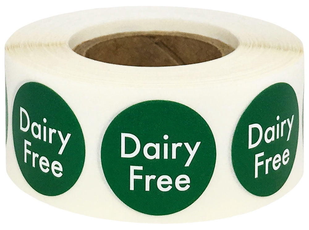 Dairy Free Food Rotation Green Labels 0.75 Inch Round Circle Dots 500 ...