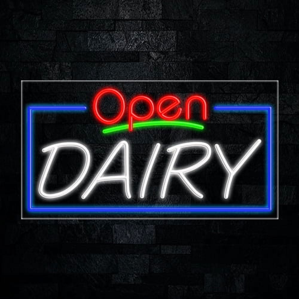 Dairy LED Neon Sign 33"L x 18"H #35679 - Walmart.com