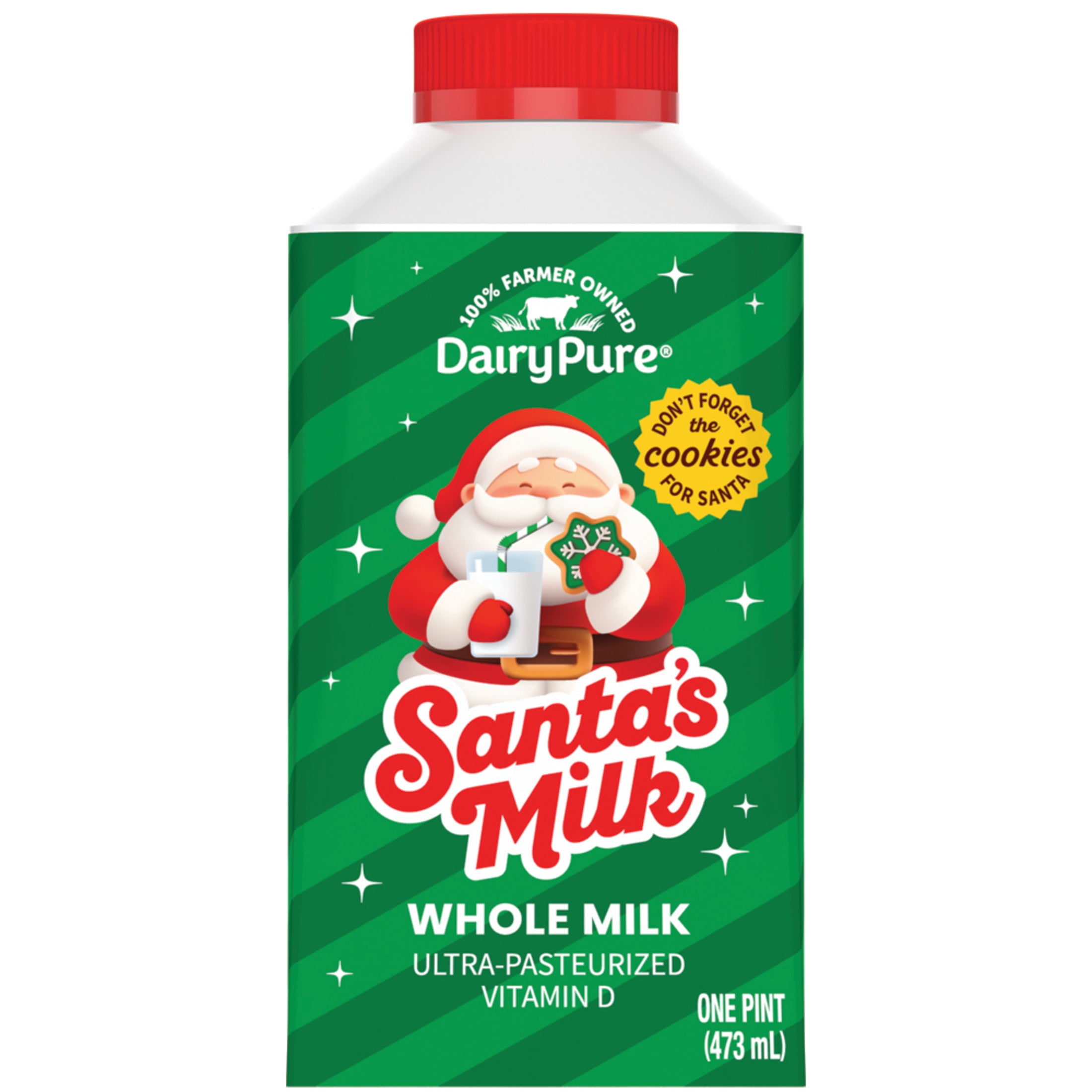 DairyPure Santa's Milk Ultra-Pasteurized Whole Milk, Pint - Walmart.com