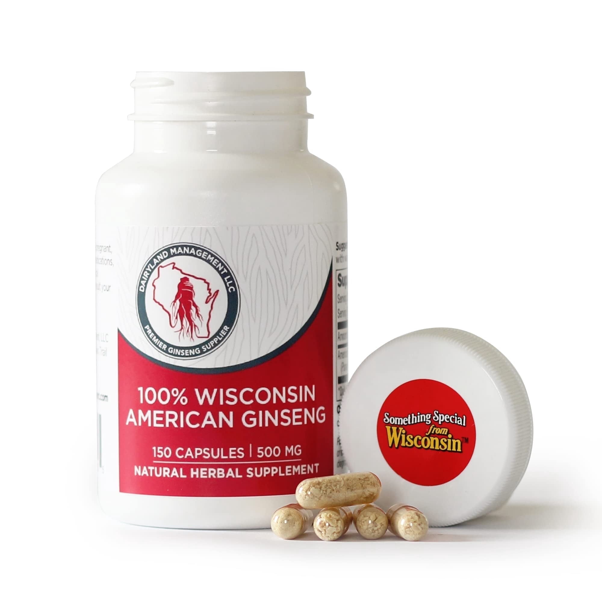 Dairyland American Ginseng Capsules - 150 ct, 500 mg - Wisconsin ...