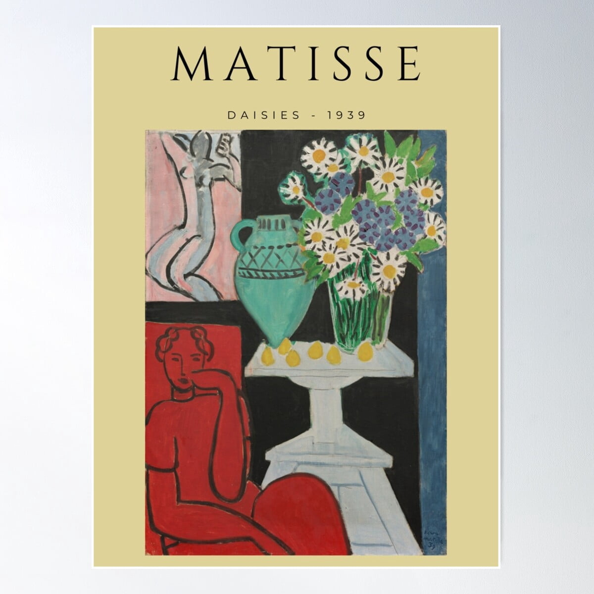 Daises By Henri Matisse Poster Wall Art, Modern Wall Decor For Living ...