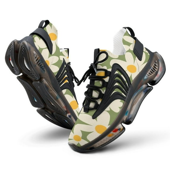 Daisies Blooming Green Background Walking Shoes for Men Woman ...