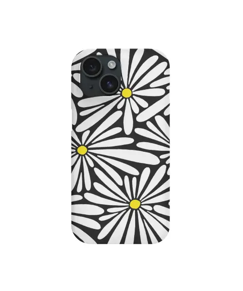 Daisies Botanical Flower Nature Simple Phone Case for iPhone 16 15 14 ...