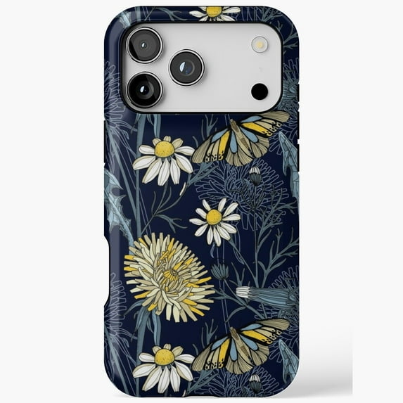 Daisies Dandelions And Butterflies iPhone Case 17 11 12 13 14 15 16 Pro ...