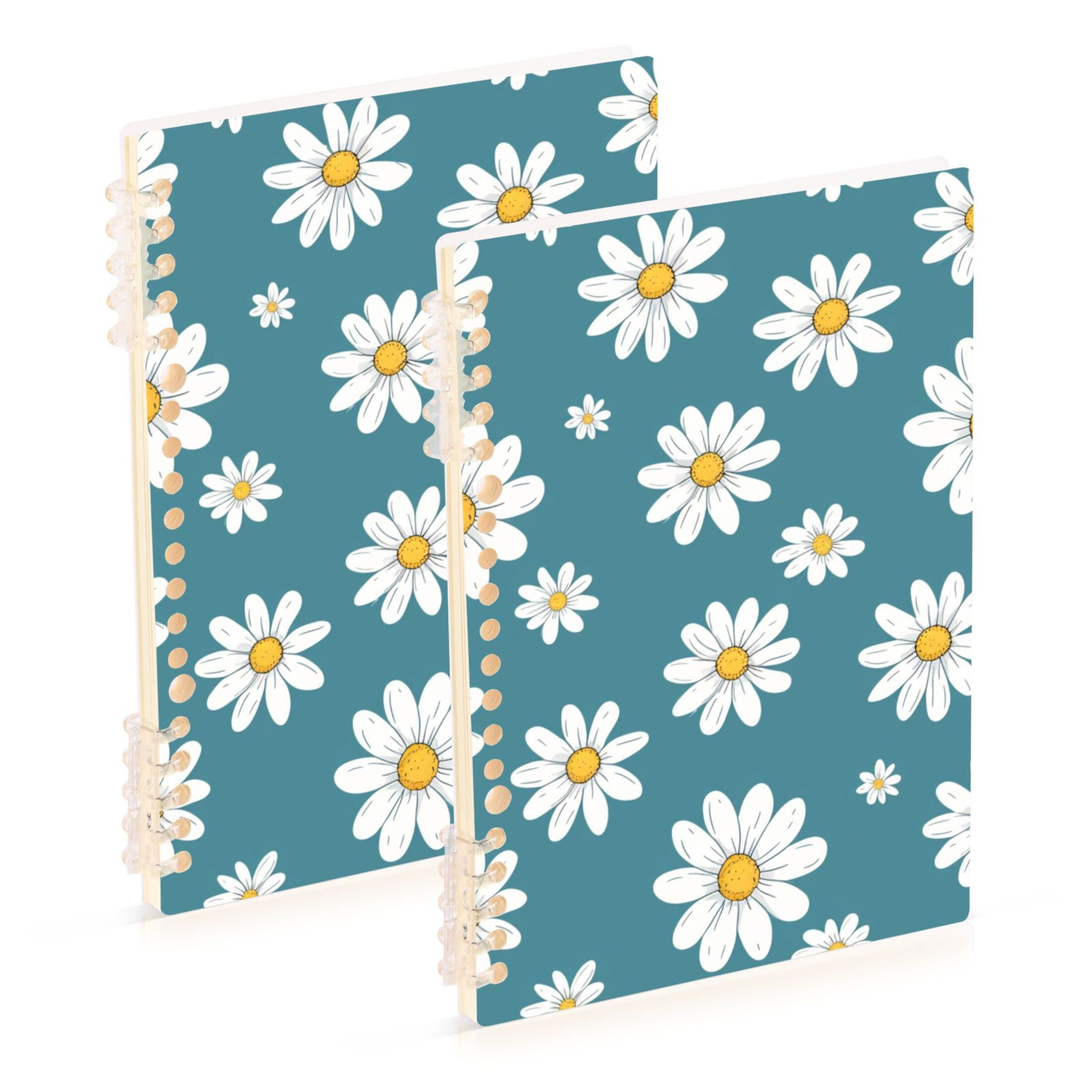 Daisies Floral Flowers Ring Binder Notebook Journey Note Diary College ...