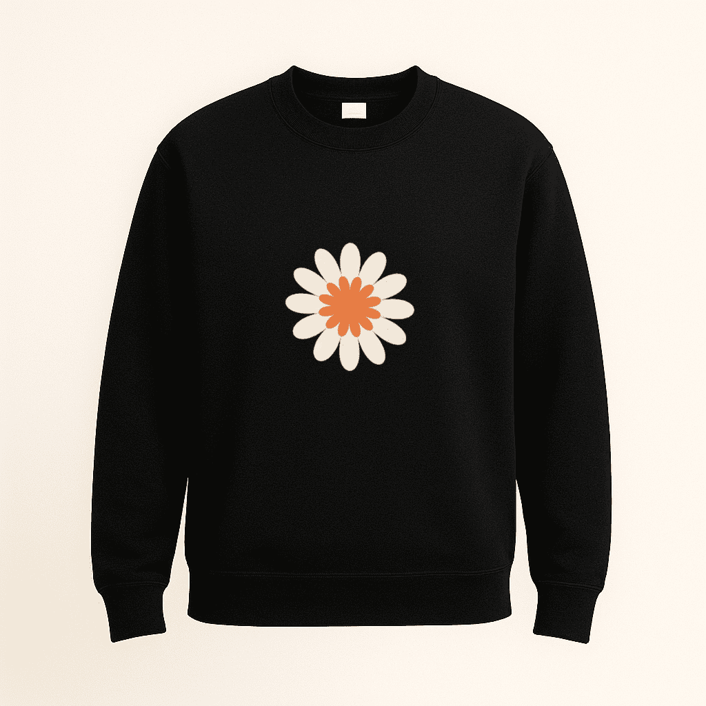Daisies In Orange And Green Botanical Print Casual Summer Garden ...