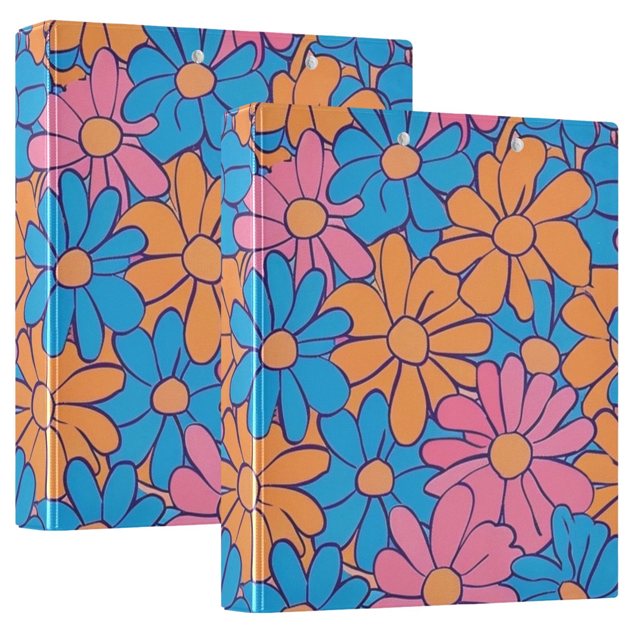 Daisies Or Flowers Floral 3 Ring Binders 1.5 inch Hardcover File ...