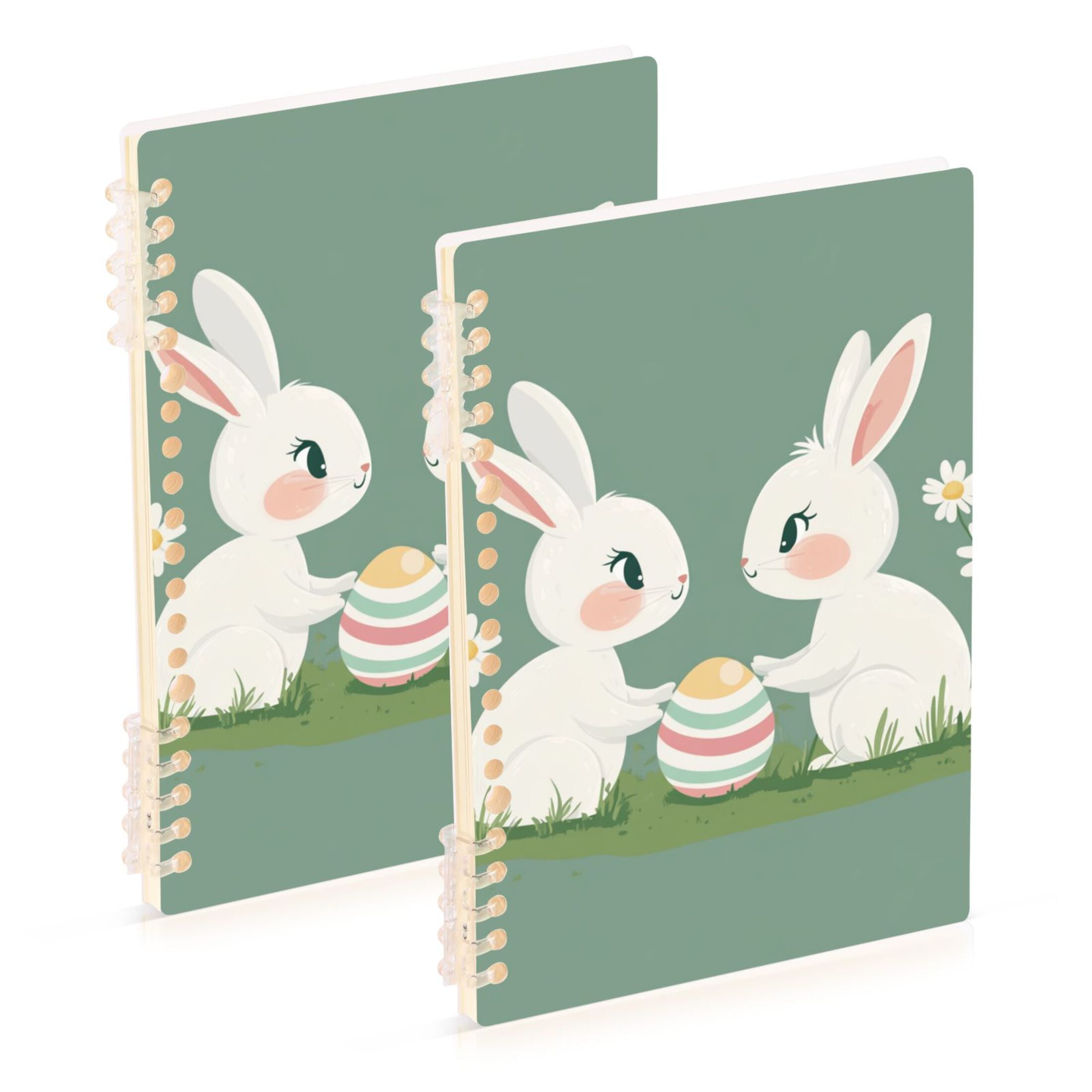Daisies Rabbits Easter Egg Notebook Detachable Coil Notebook Diary A5 ...