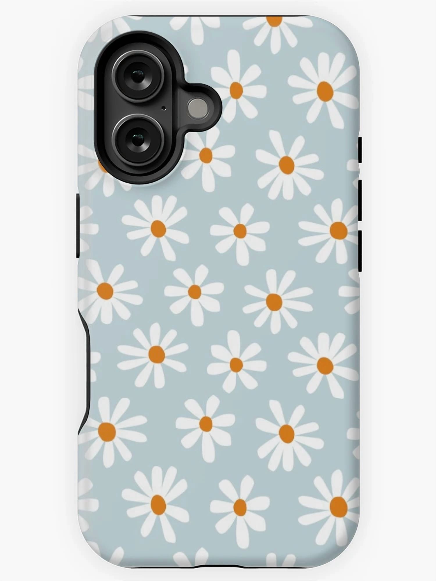 Daisies iPhone Case with Simple Floral Design for iPhone 16 15 14 13 12 ...