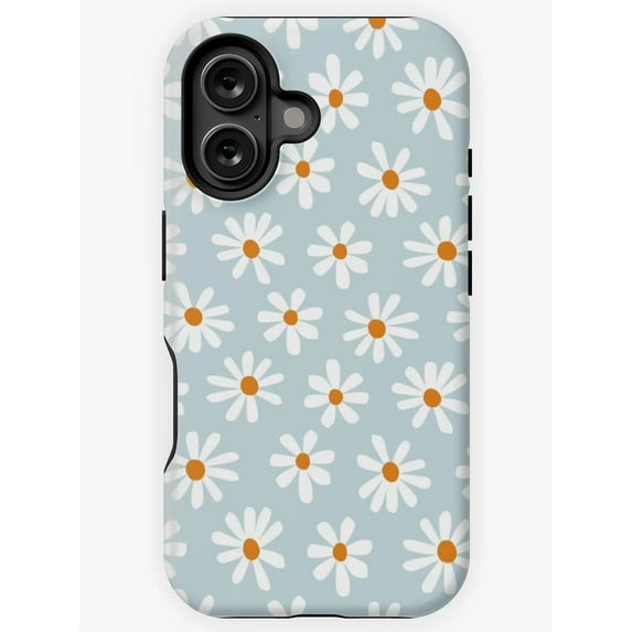 Daisies iPhone Case with Simple Floral Design for iPhone 16 15 14 13 12 ...