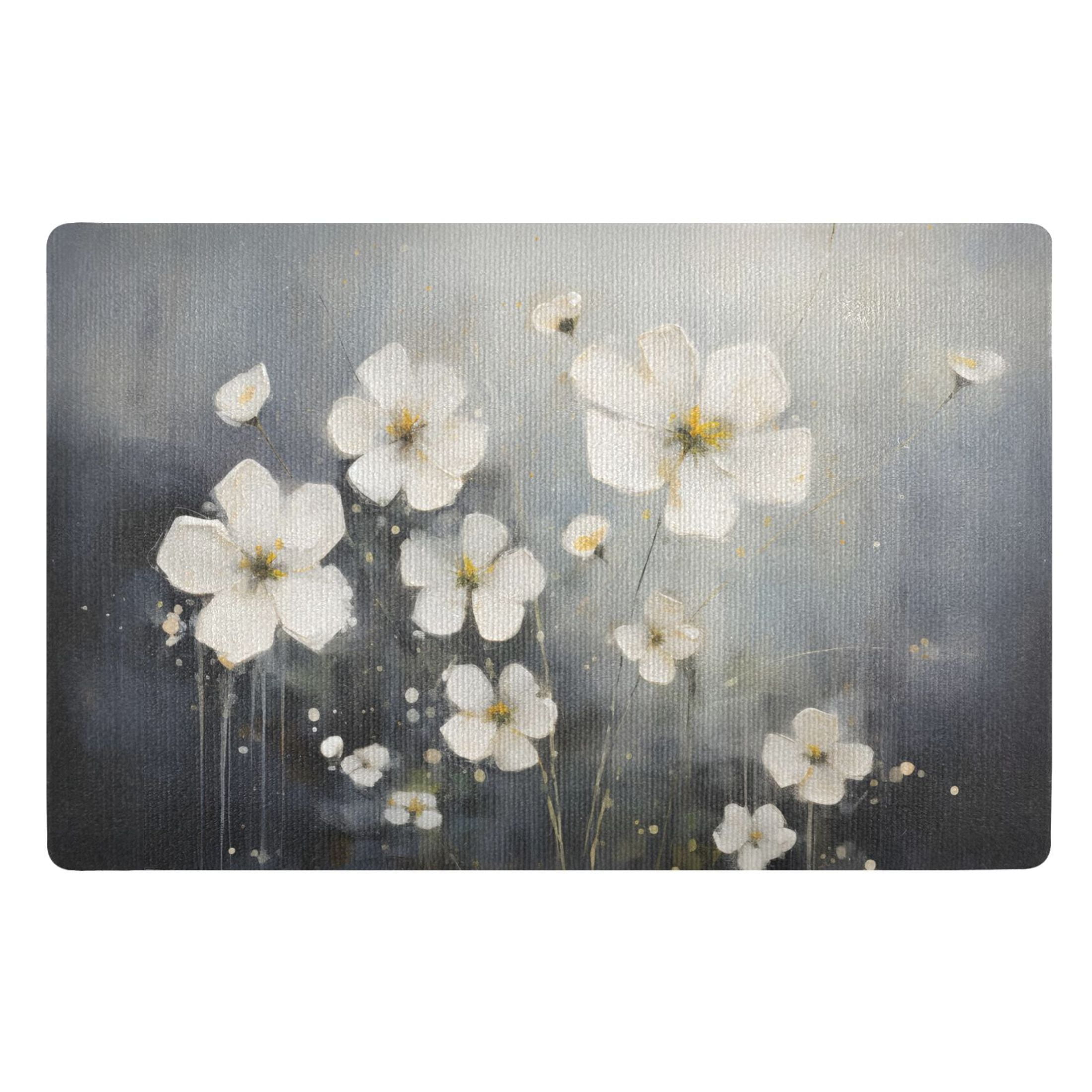 Daisies on Gray Floor Door Mat Outdoor Indoor for Home Entrance Welcome ...