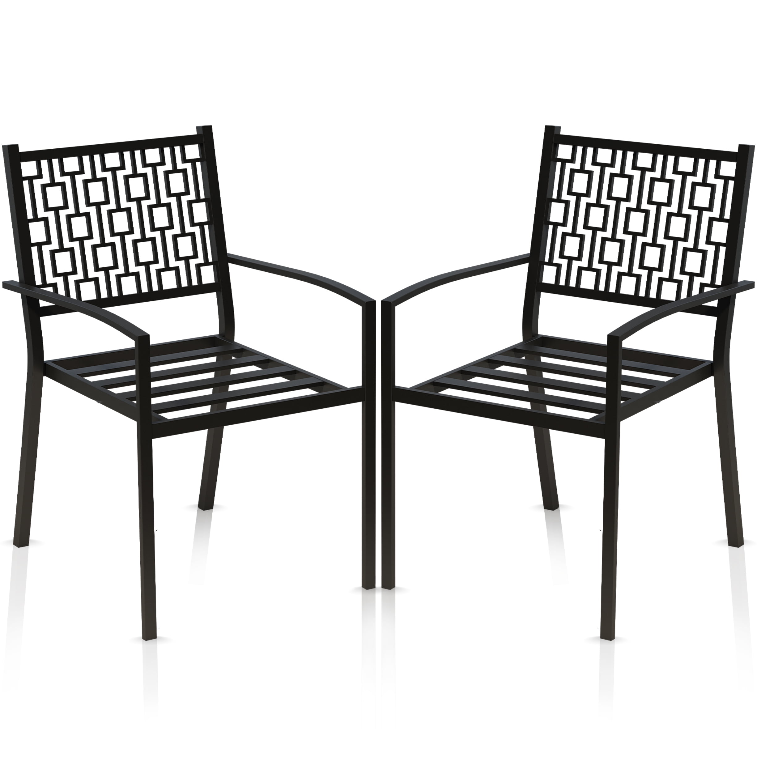 Daisy 2 - Piece Comfortable Modern Sturdy Metal Chair - Walmart.com