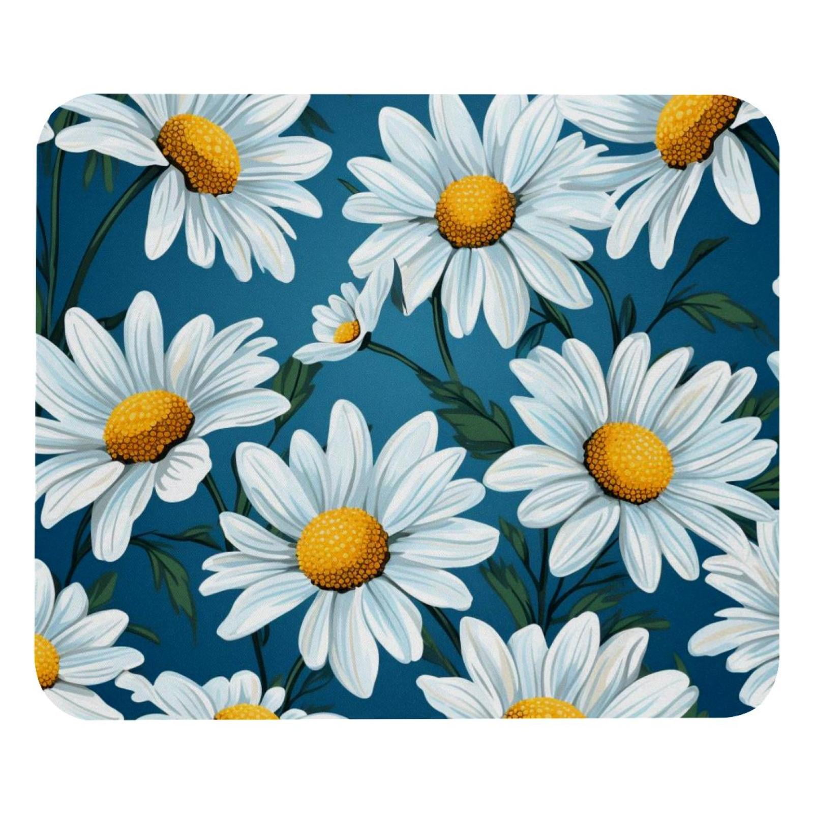 Daisy 8.3x9.8 Inch Square Desk Mat with Non-Slip Rubber Bottom for ...