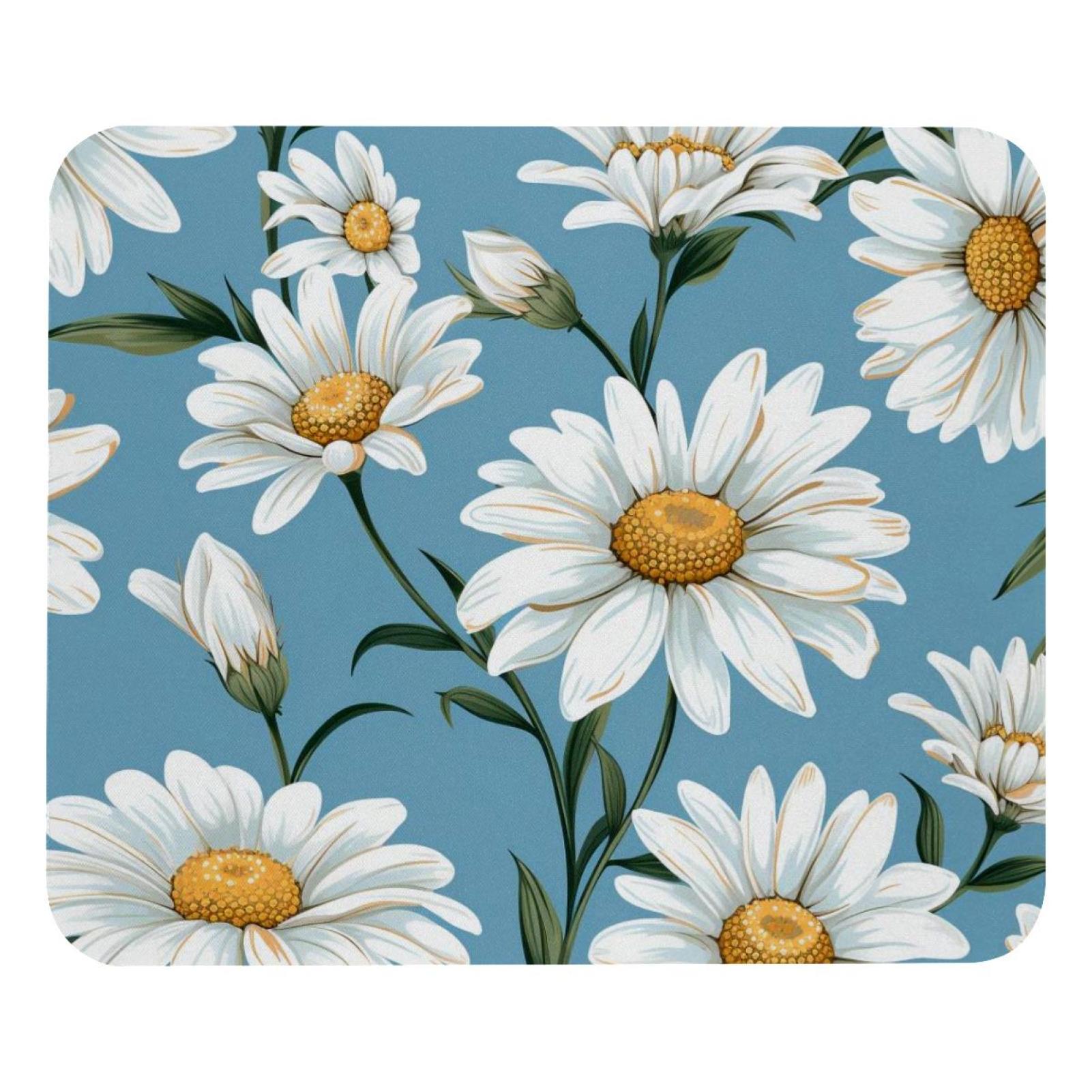Daisy 8.3x9.8 Inch Square Gaming Mouse Pad with Non-Slip Rubber Bottom ...