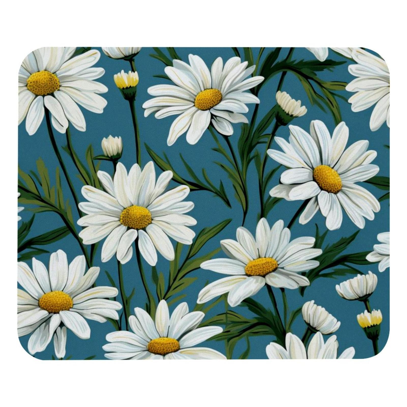 Daisy 8.3x9.8 Inch Square Gaming Mouse Pad with Non-Slip Rubber Bottom ...