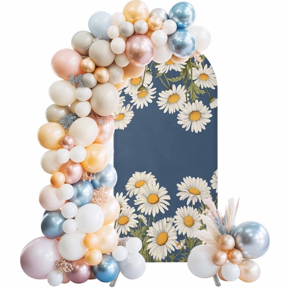 Daisy Arch Backdrop Cover 6x2.6 Ft, Spandex Wedding Arch Stand Cover ...