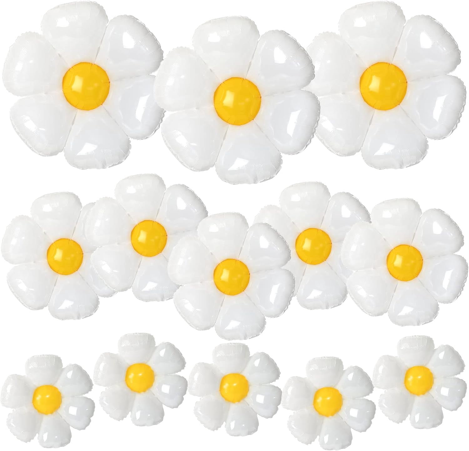 Daisy Balloons, 18pcs White Daisy Flower Balloons Party Decorations for ...