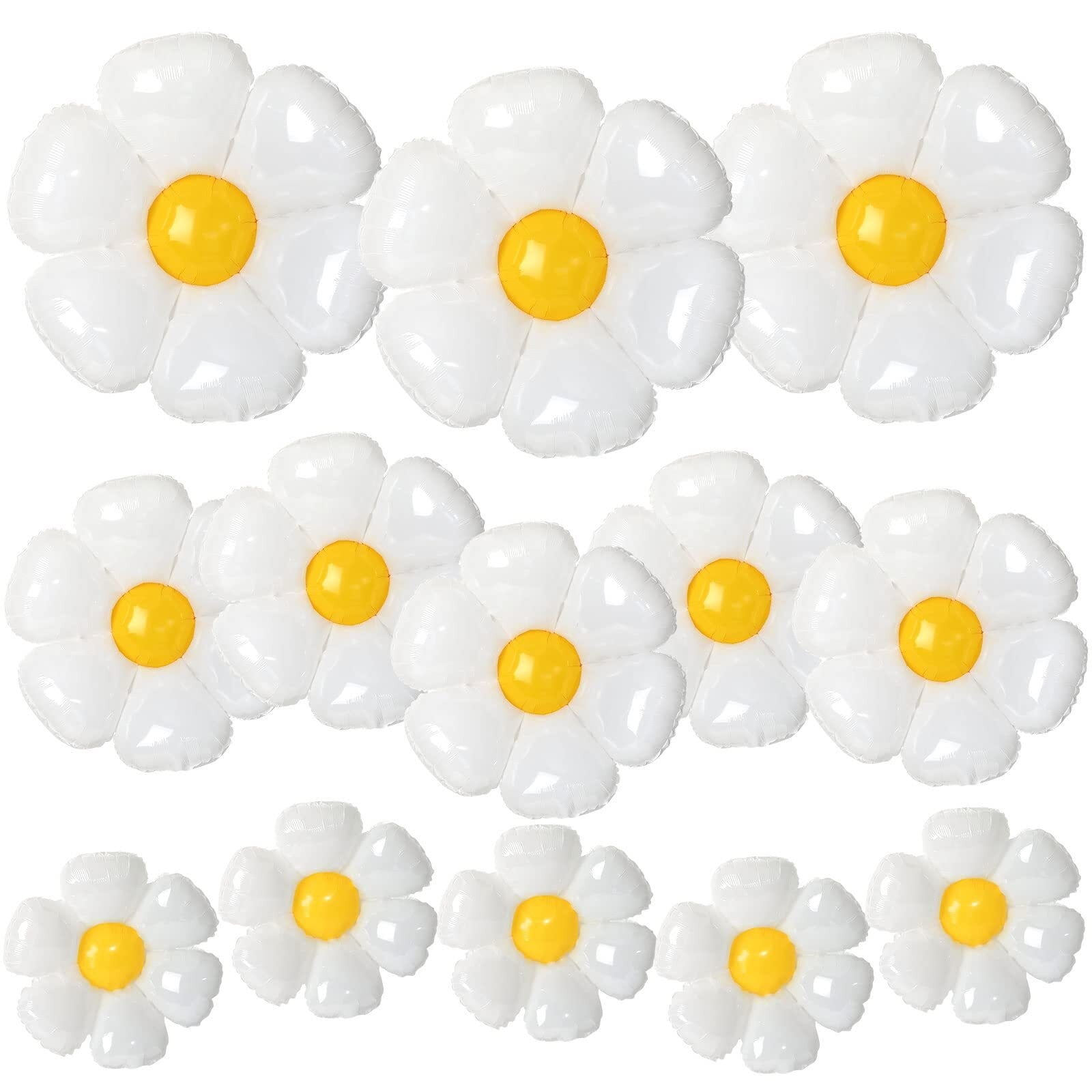 Daisy Balloons, 18pcs White Daisy Flower Balloons Party Decorations for ...