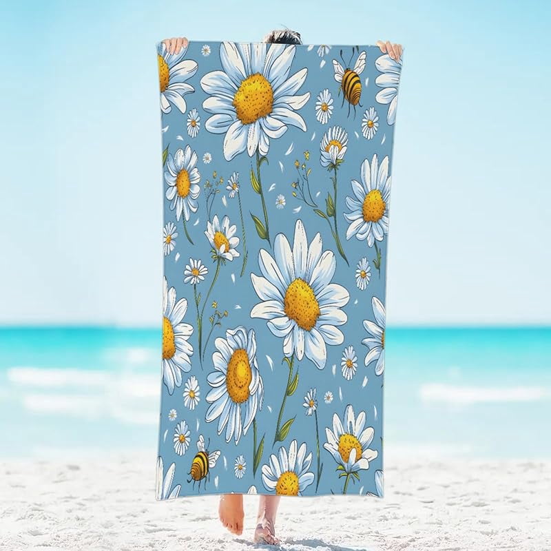 Daisy Bee Beach Towel, Funny Quick Dry Beach Towel for Adults ...