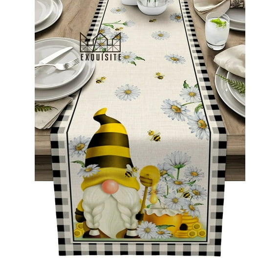 Daisy Bee Summer Spring American Pastoral Wind Bee Dwarf Grid Table ...