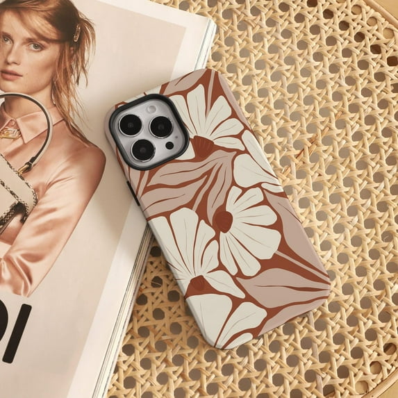 Daisy Bloom Brown Floral Vintage Nature Botanical Art for iPhone 17 16 ...