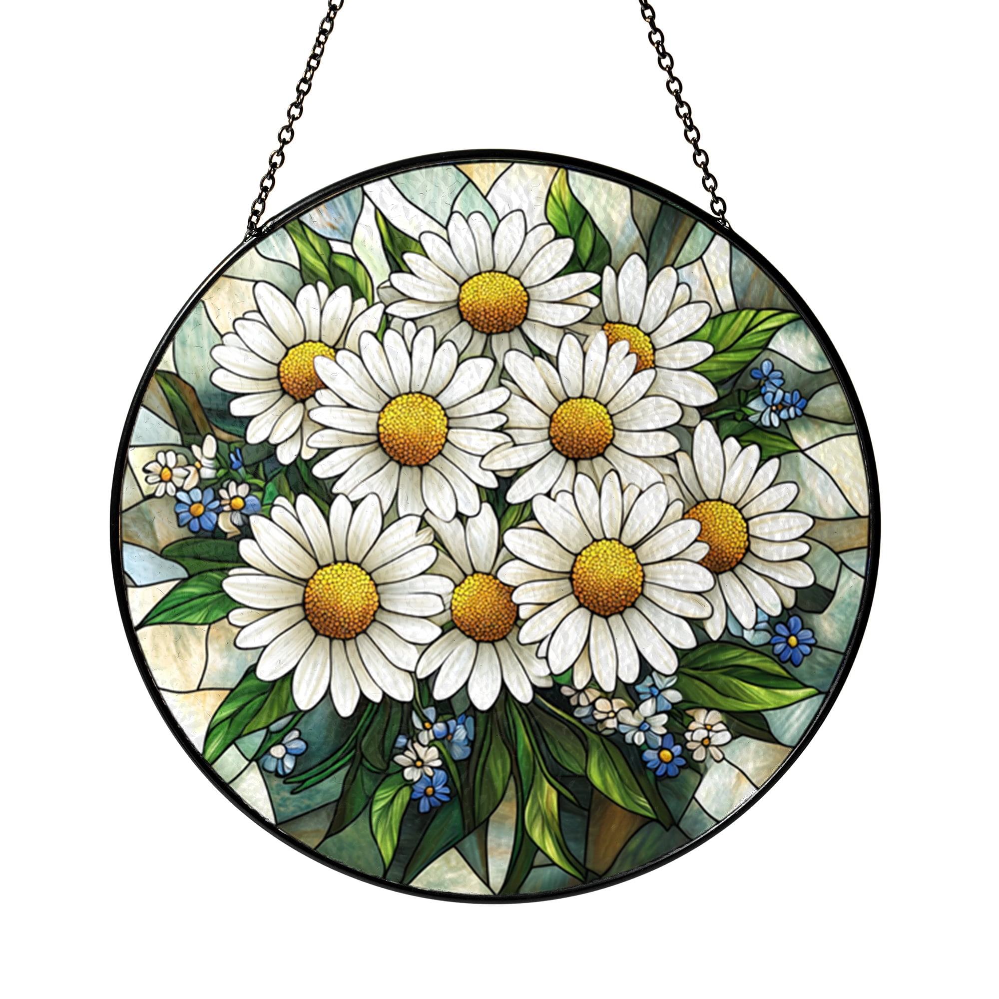 Daisy Bouquet Pressed Flower Glass Display Frame, Decorative Botanical ...