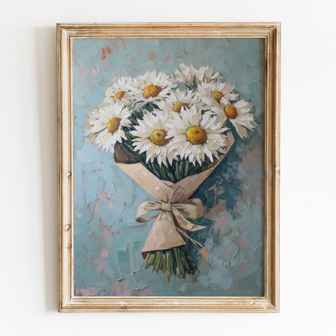 Daisy Bouquet Wall Art, Girly Daisy Flowers Print, Preppy Room Decor ...