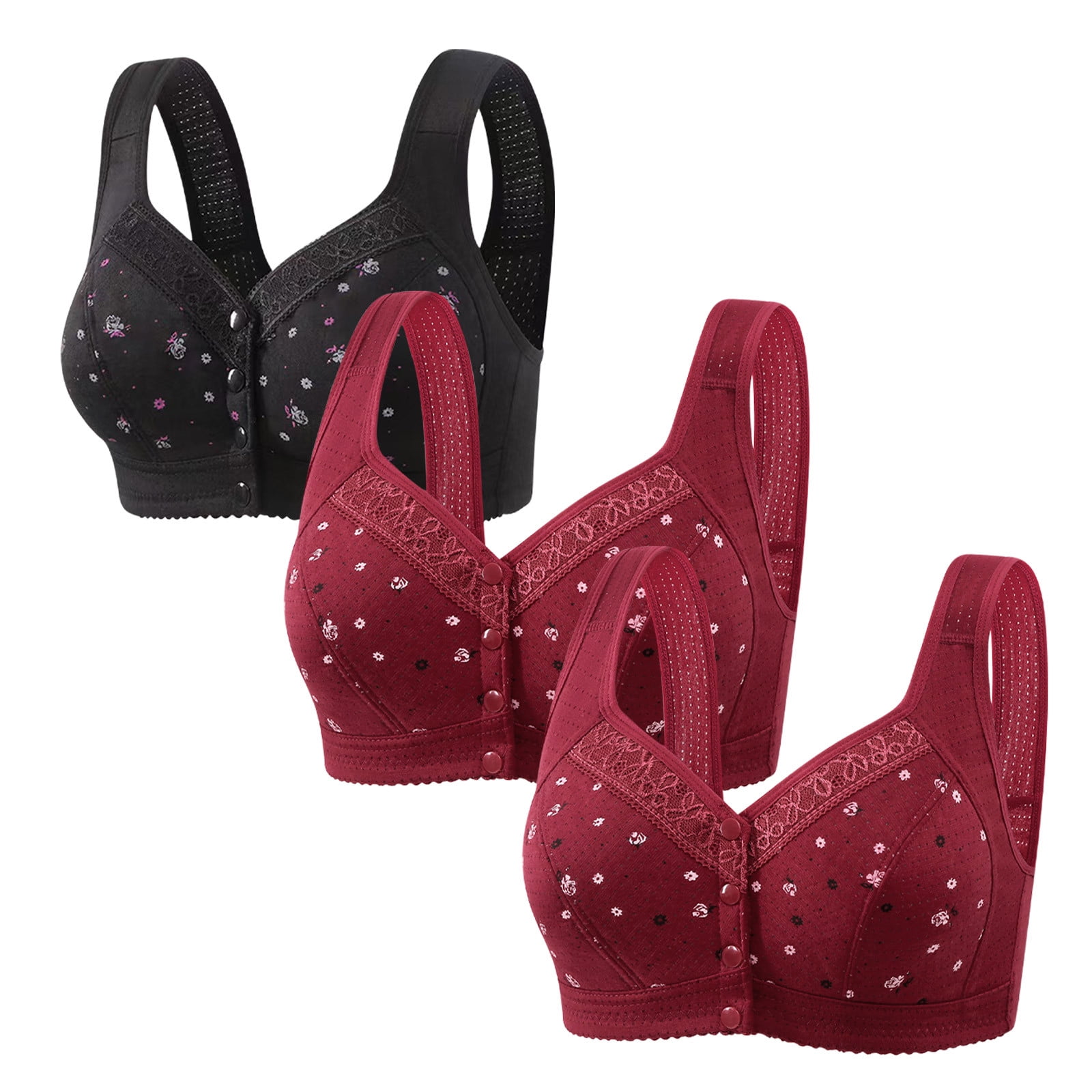 Wireless Bras For Women Wireless Front Closure Bra For Women - Plus ...