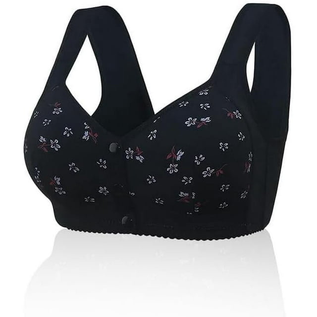 Daisy Bra for Women, Comfortable Convenient Front Close Button Cotton ...