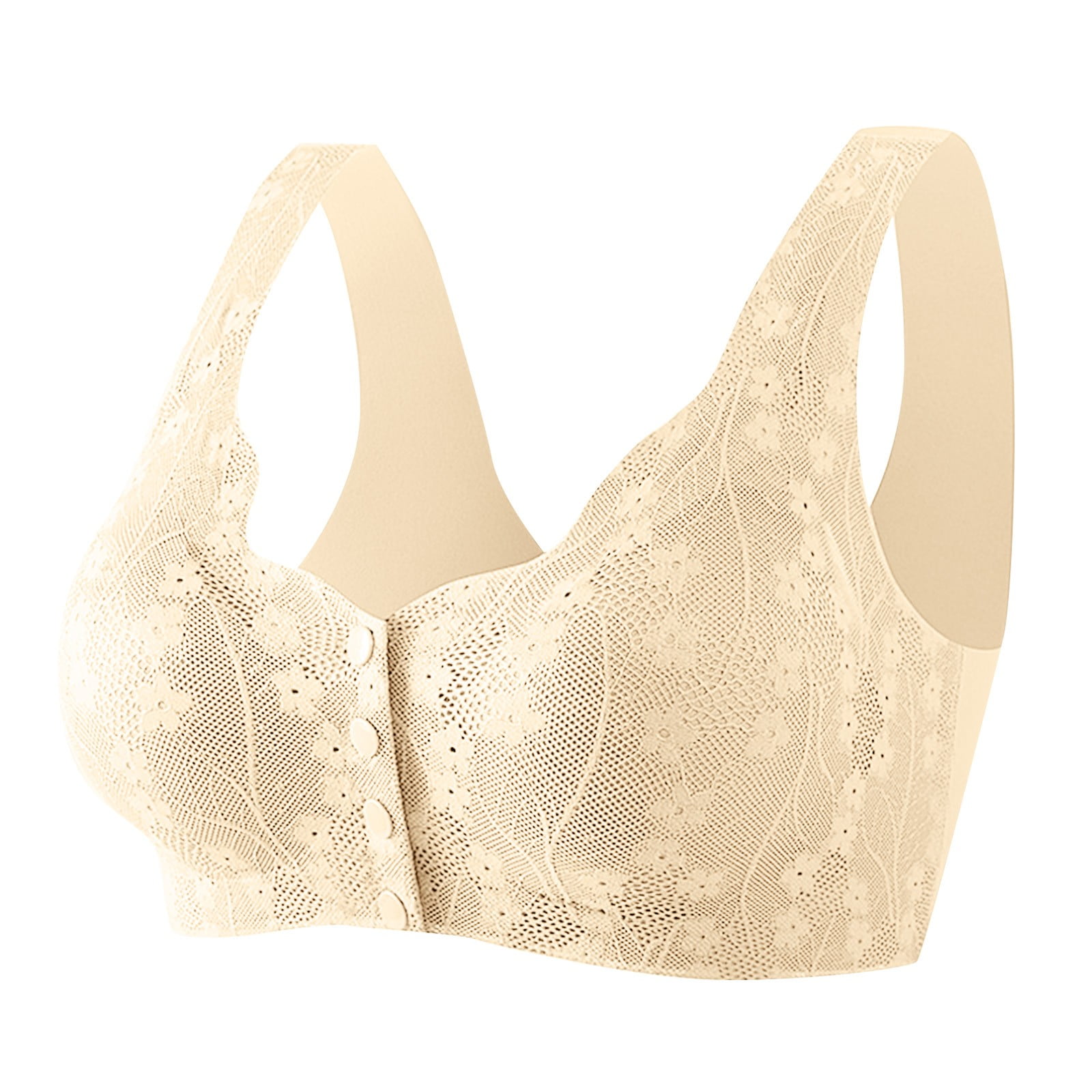 Daisy Bra for Women - Comfortable Front Close Button Cotton Bras for ...
